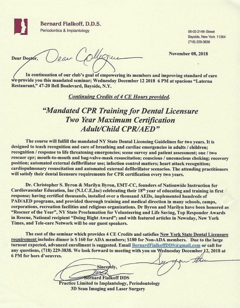 Study Club Invitations - Dr. Bernard Fialkoff